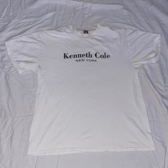 Kenneth Cole New York | Shirts | Basic White Tee With Black Writing ...